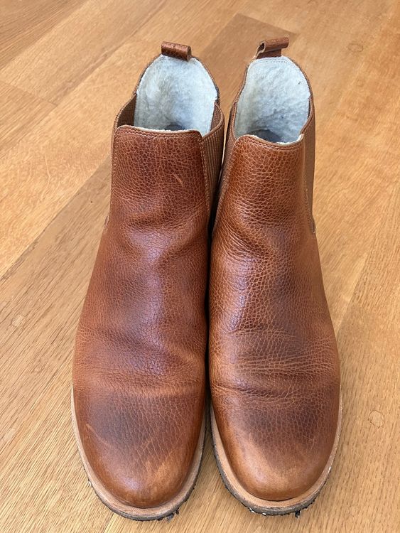 Angulus Womens Wool Wolle Chelsea Boots - Cognac in 40, gebr (Gebraucht ...