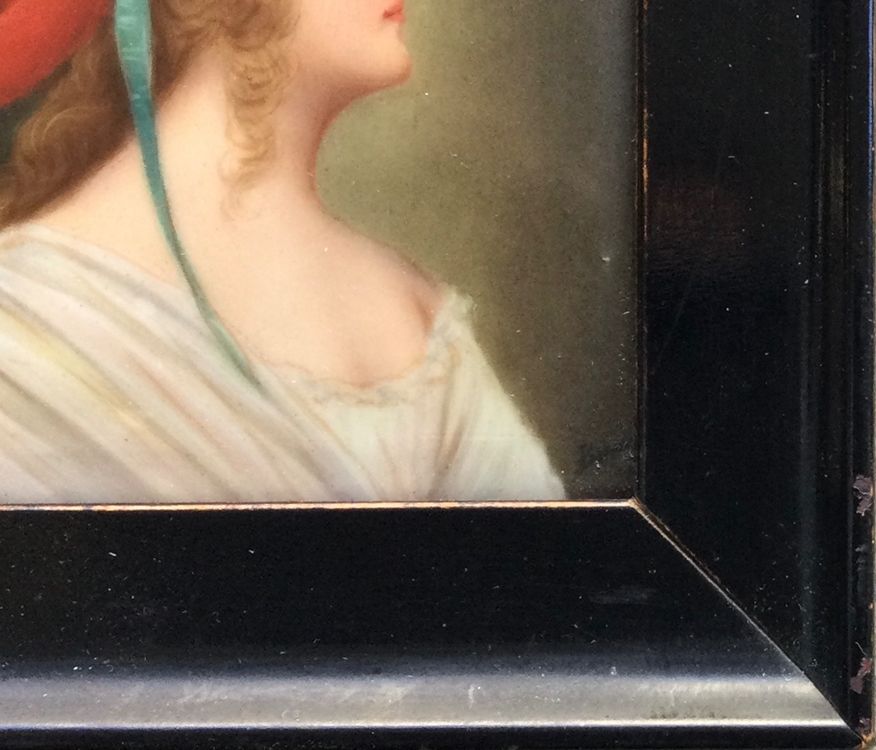 Dame mit Hut Antike Portrait Gemälde Unleserlich Signiert | Kaufen auf Ricardo