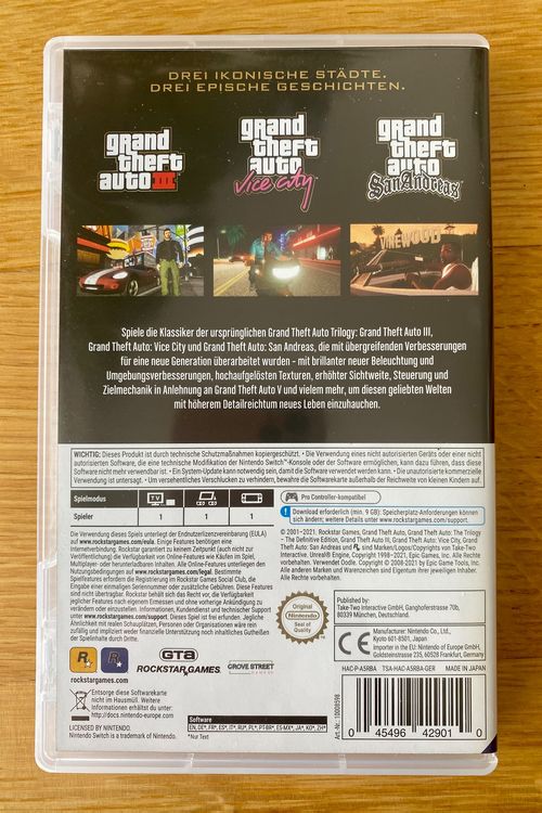 Grand Theft Auto GTA - Nintendo Switch | Kaufen auf Ricardo