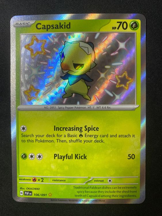 Shiny Capsakid 106 - Chilingel - Paldean Fates - EN (Neu (gemäss ...