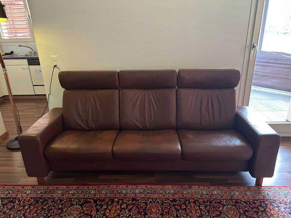 Ekornes Stressless Leder Sofa (Gebraucht) in Gattikon für CHF 1 – nur Abholung auf Ricardo kaufen