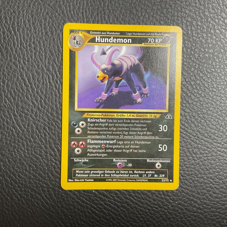 Neo Entdeckung 23/75 Hundemon Rare De Played Ab 1 | Kaufen auf Ricardo