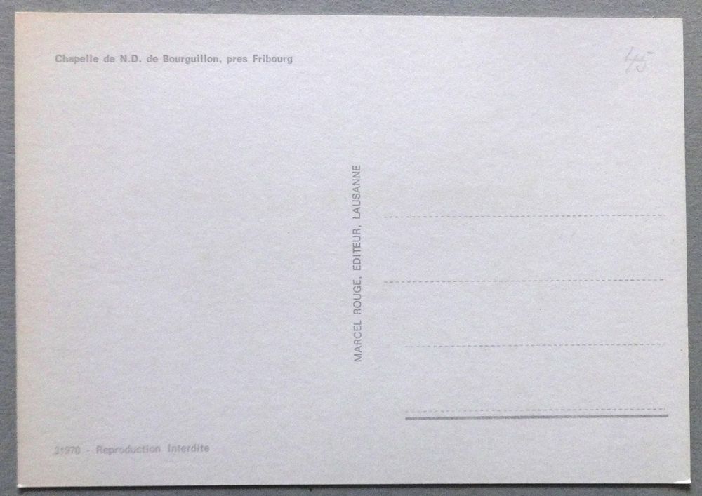 Chapelle de Notre-Dame de Bourguillon près Fribourg (Gebraucht) in Fétigny für CHF 1 – mit ...