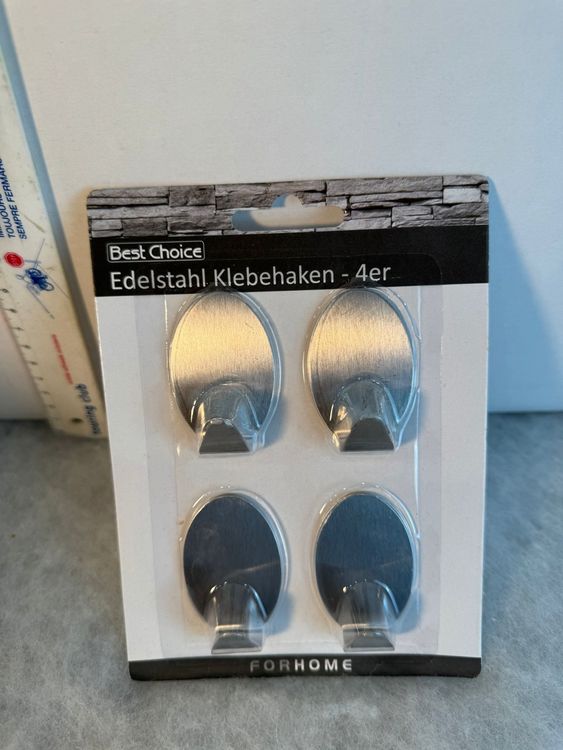 Neu Edelstahl Klebehaken 4er (Neu und originalverpackt) in für CHF 1 ...