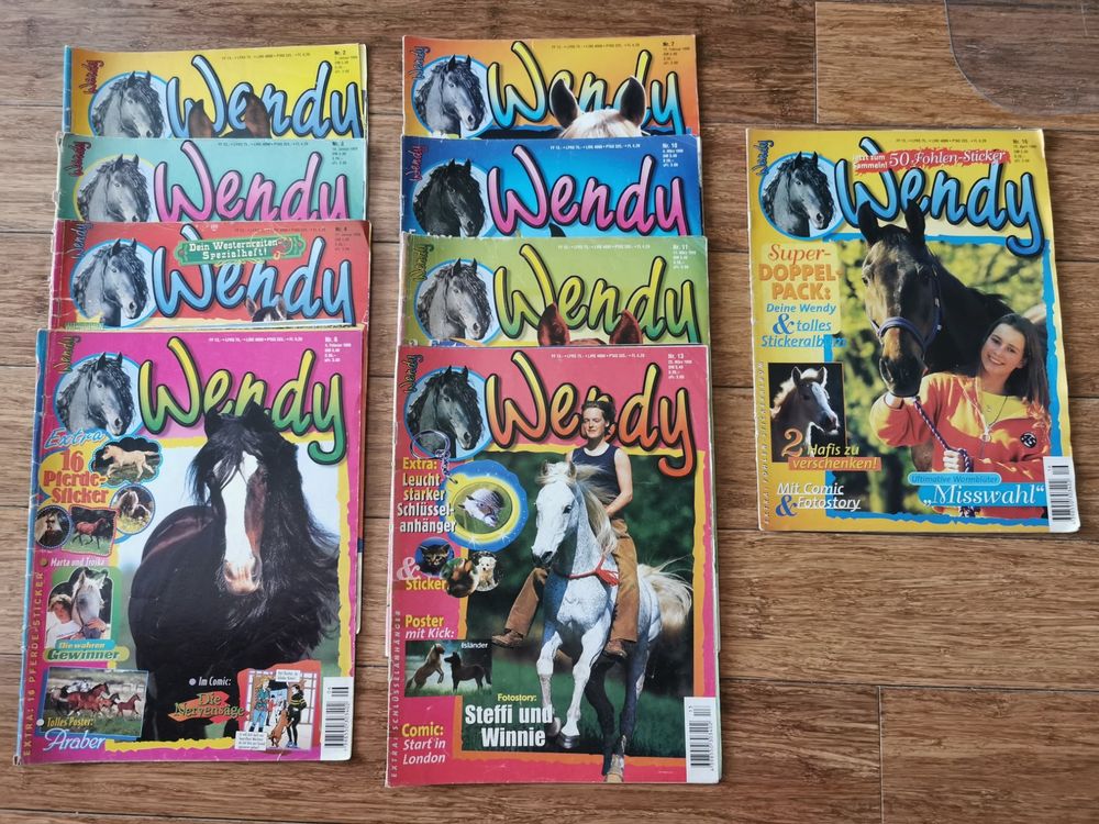Wendy Comic Hefte/ Pferde Zeitschriften von 1999 - 9 Stück (Gebraucht ...