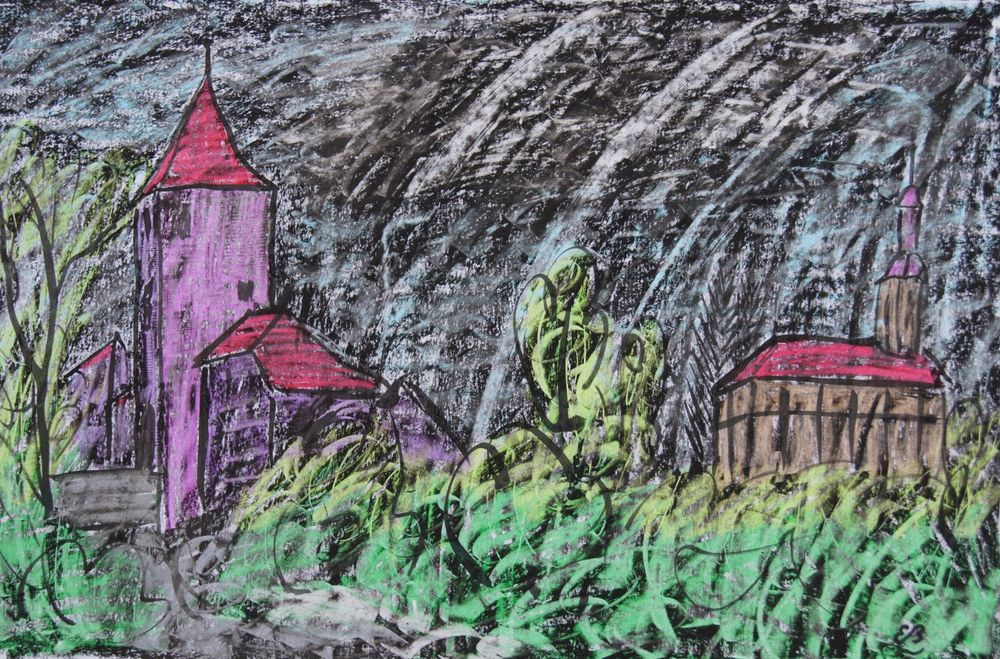 Pastell Zeichnung: Porte de Bourguillon III (Gebraucht) in Fribourg für CHF 2 – mit Lieferung ...