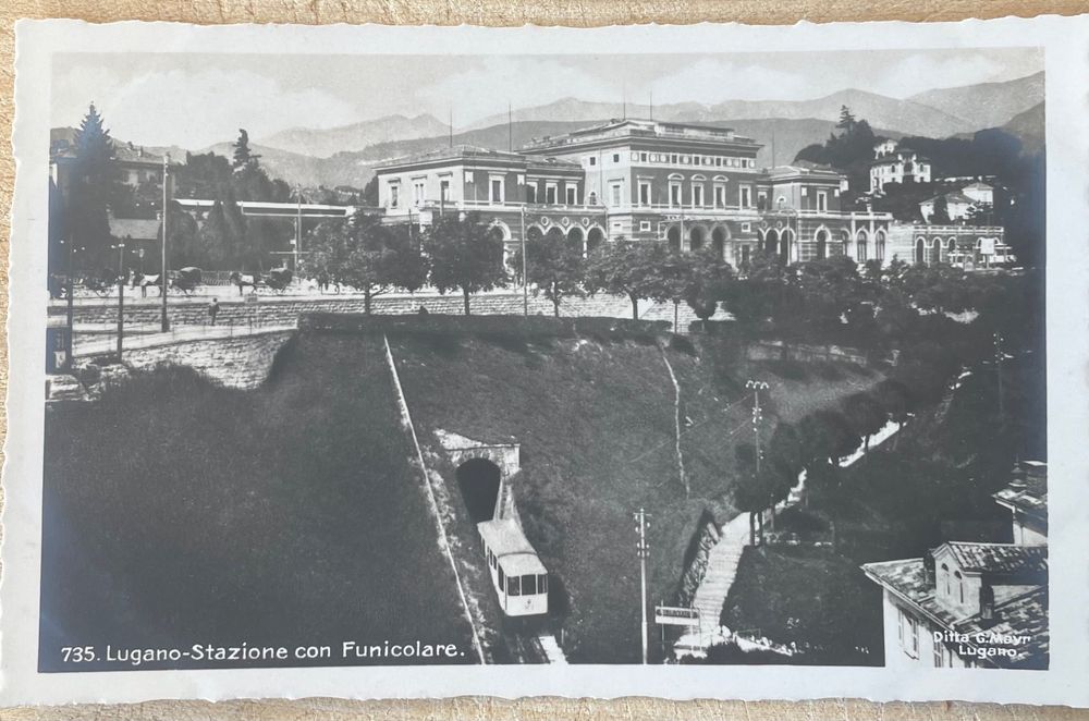 Fotokarte Lugano Statione con Funicolare (Gebraucht) in Horw für CHF 20 ...