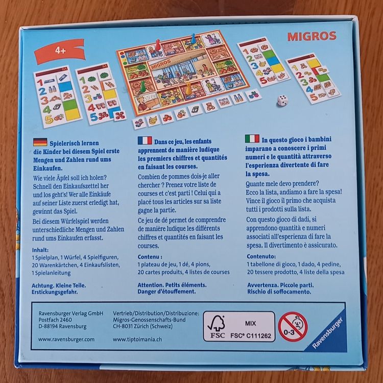 MIGROS *EINKAUFEN MACHT SPASS* 15X15CM/VOLLST.MIT ANLEITUNG (Gebraucht ...