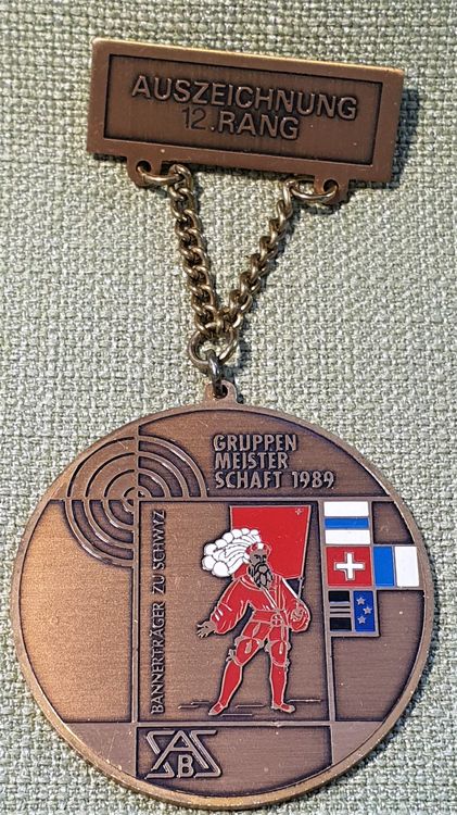 O503 Abzeichen Schützen Gr. Meisterschaft 1989 SABS Schweiz (Gebraucht) in Reinach BL für CHF 3 ...