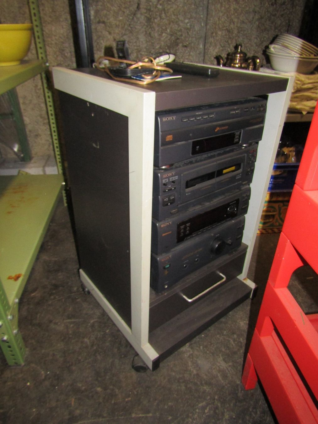 Sony Hi Fi Stereo Anlage mit allen Geräten und dem Rack (Gebraucht) in ...