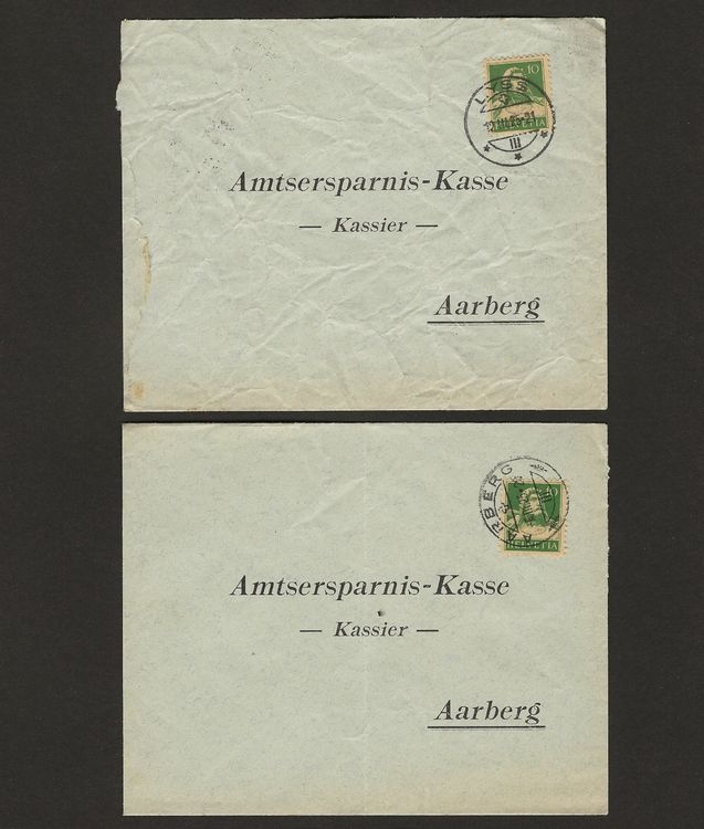 AARBERG Kassier 1925 Vordruck Umschlag Amtsersparnis - Kasse (Defekt ...