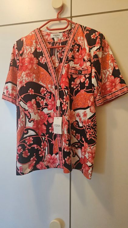 Camicetta fiorata Vema tg.50 nuova cotone (Neu (gemäss Beschreibung ...