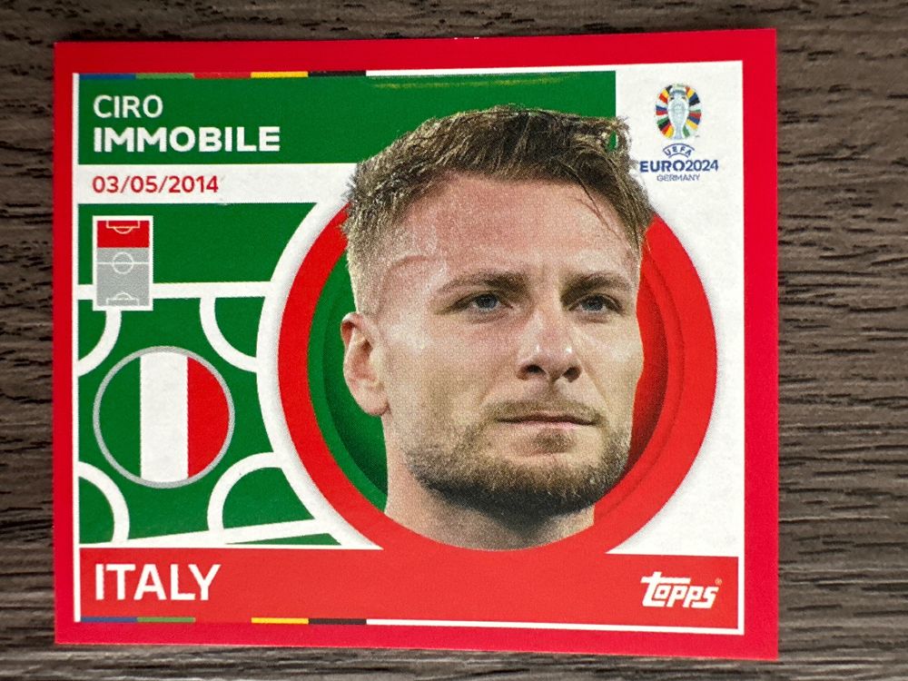 Topps EURO 2024 Ciro Immobile + ITA 20 Sticker (Gebraucht) in Glattbrugg für CHF 0.5 – mit ...