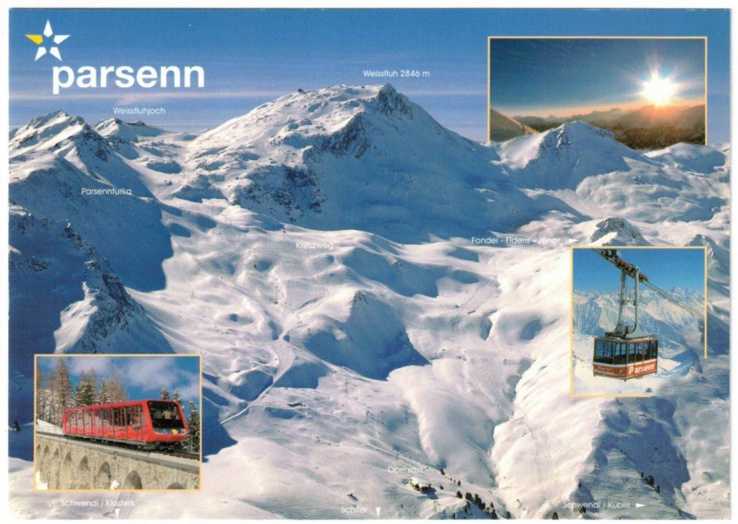 Davos - 4 Bild AK Parsenn (Gebraucht) in Binningen für CHF 1.5 – mit ...