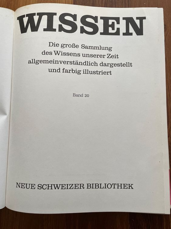 Sammelband Wissen, mit 20 Bücher, neue Schweizer Bibliothek (Gebraucht) in Schwadernau für CHF 5 ...