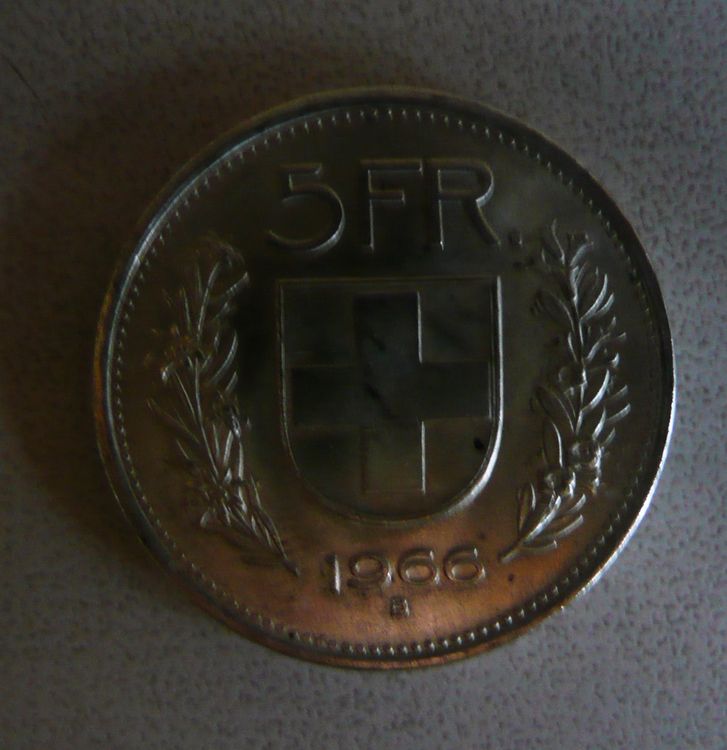 5.-- CHF 1966 (silber?) (Gebraucht) in Zürich für CHF 8.1 – mit Lieferung auf Ricardo kaufen
