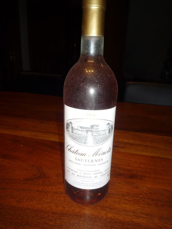 ALTER ROSEWEIN CHÂTEAU MENOTA SAUTERNES 1886 (Neu (gemäss Beschreibung ...