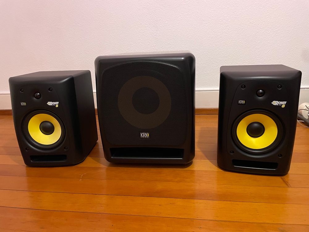 Studio-Monitor Set: 2x KRK Rokit 8 RPG2 + KRK 12S Subwoofer (Gebraucht ...