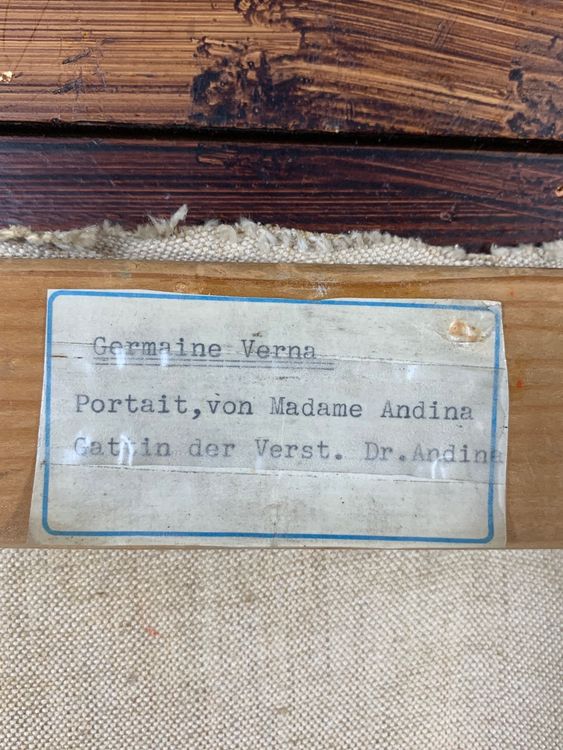 Germaine Verna (1908-1975) Gemälde Porträt von einer Dame (D'occasion ...