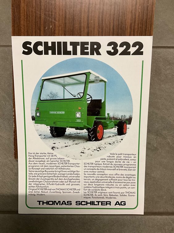 Thomas Schilter Prospekt Transporter wie Aebi Reform Bucher (Gebraucht ...