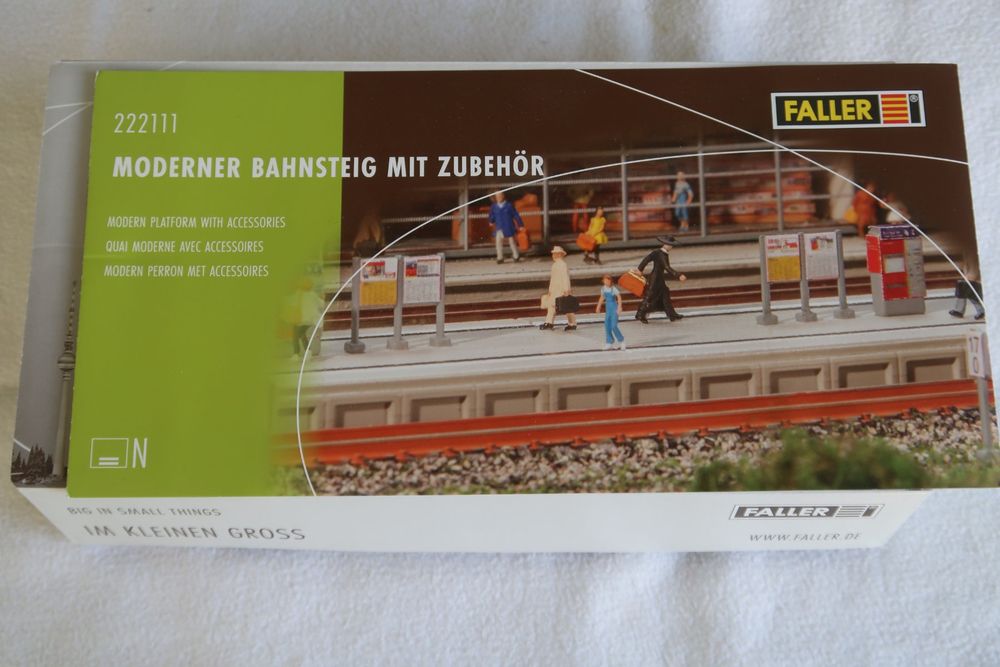 FALLER - Moderner Bahnsteig mit Zubehör Sp.N / 222111 (Neu und originalverpackt) in neuenhof für ...