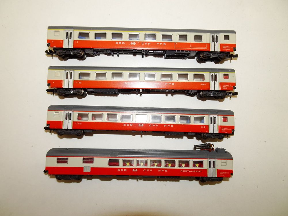 4 Minitrix Personenwagen SBB Swiss Express Spur N (6) (Gebraucht) in Luzern für CHF 39.9 – mit ...