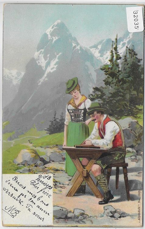 In den Bergen - Litho - Alpenidylle (Gebraucht) in Ettingen für CHF 2 – mit Lieferung auf ...