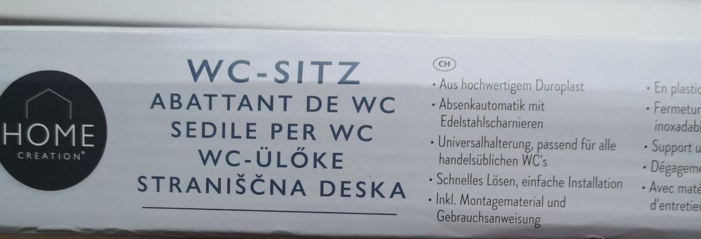 Neuer weisser WC - Sitz mit Absenkautomatik/slow motion (Neu und ...