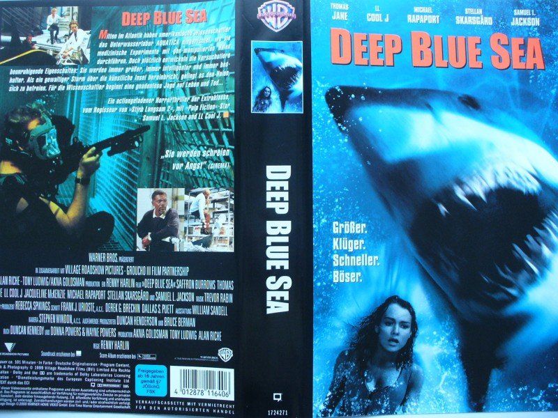 Deep Blue Sea mit Samuel L. Jackson Warner Home Video VHS (Gebraucht ...