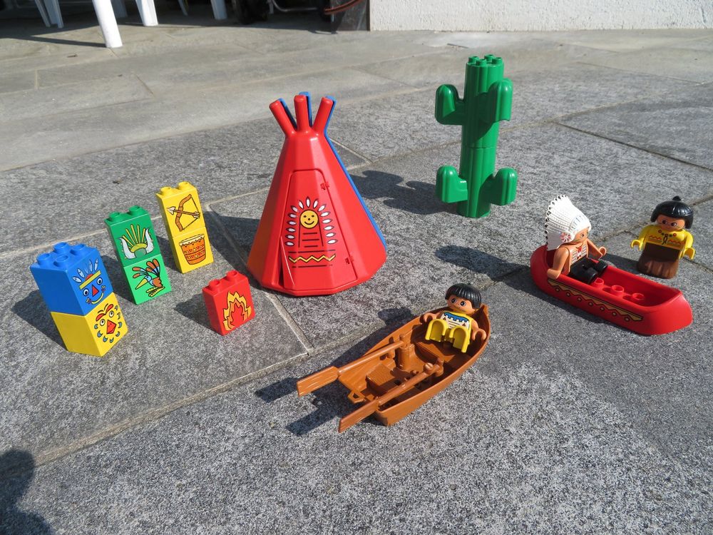 Duplo (von Lego) Indianer mit Tipi, Kaktus, Kanu usw.... | Kaufen auf ...