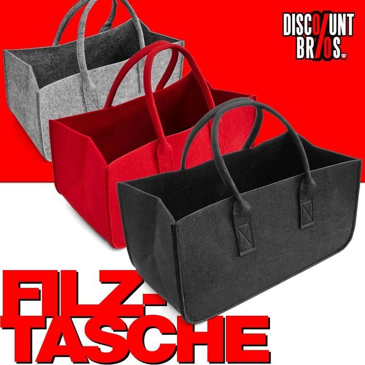 NEU Tasche FILZTASCHE 50×25×25cm ROT | Kaufen auf Ricardo