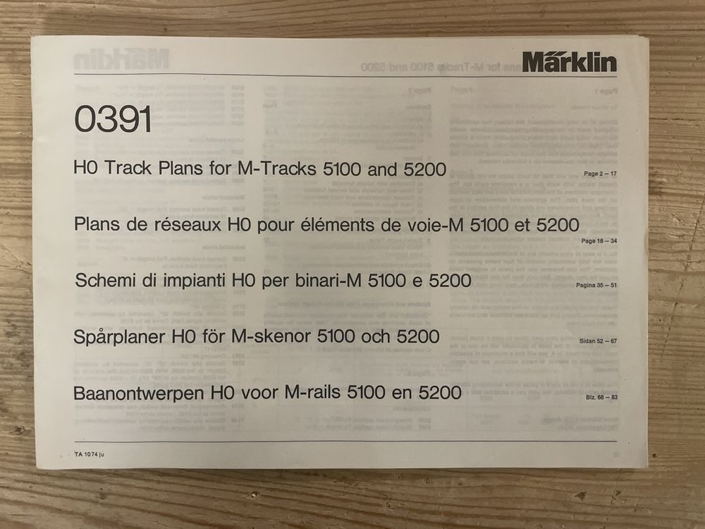 Märklin 0390 / 0391 HO-Gleisanlagen für Gleise 5100 und 5200 | Kaufen ...