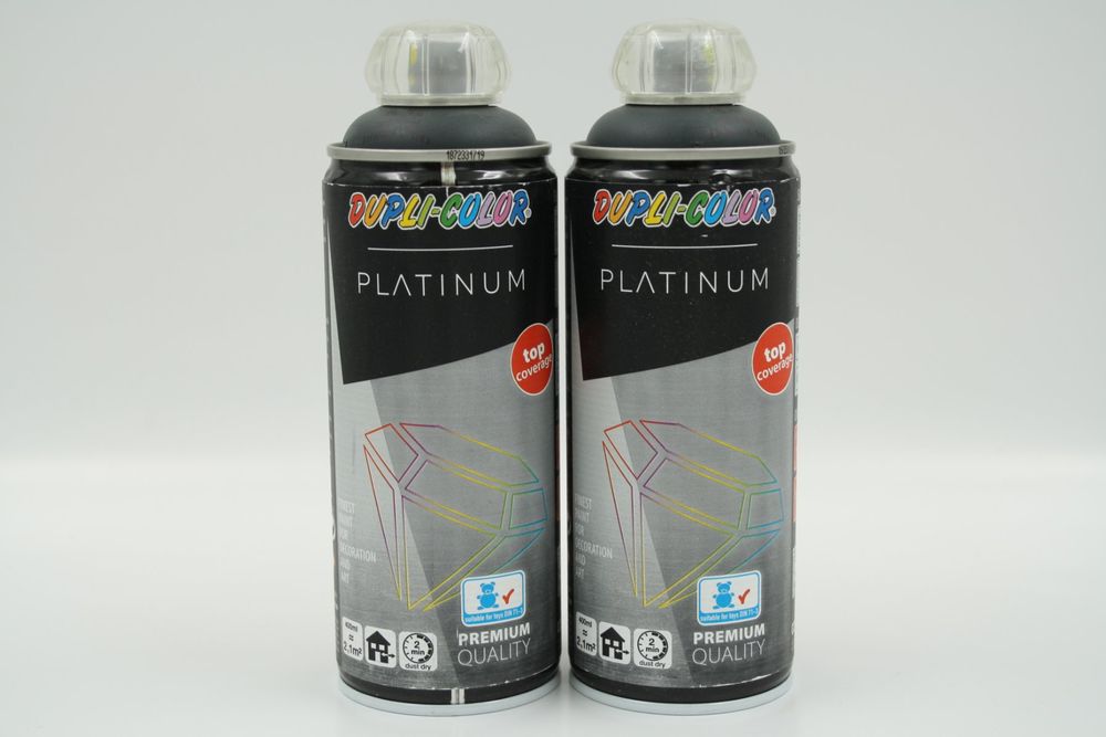 2x DUPLI COLOR platinum Buntlackspray RAL 7016 (17250) (Neu und ...