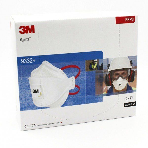 3M Aura Atemschutzmaske 9332+ (FFP3) mit Ausatemventil (Neu und originalverpackt) in Möriken AG ...