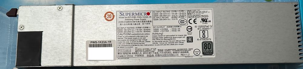 Supermicro Power Supply PSU PWS-1K23A-1R (Gebraucht) in Oensingen für ...