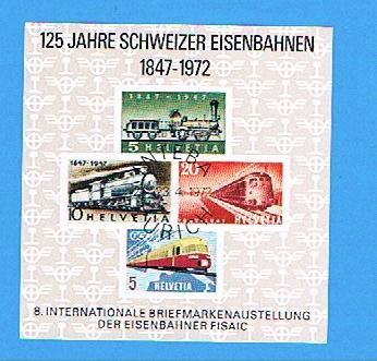 Block 125 Jahre Schweizer Eisenbahnen 1972 | Kaufen auf Ricardo