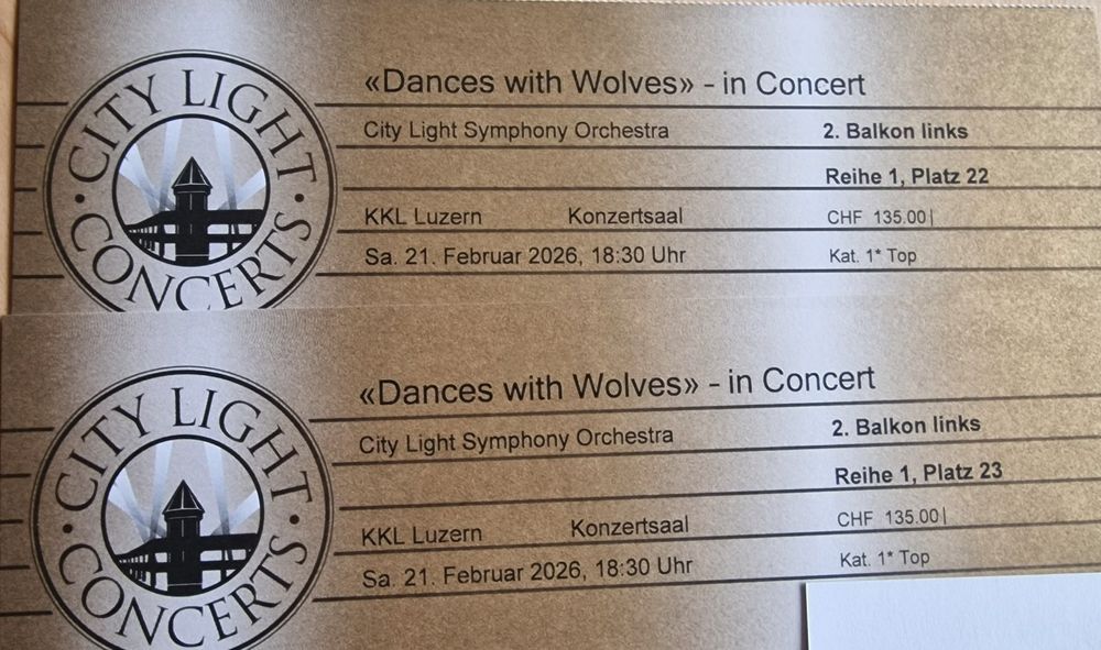 KKL dances with Wolves in Concert (Gebraucht) in Emmen für CHF 130 ...