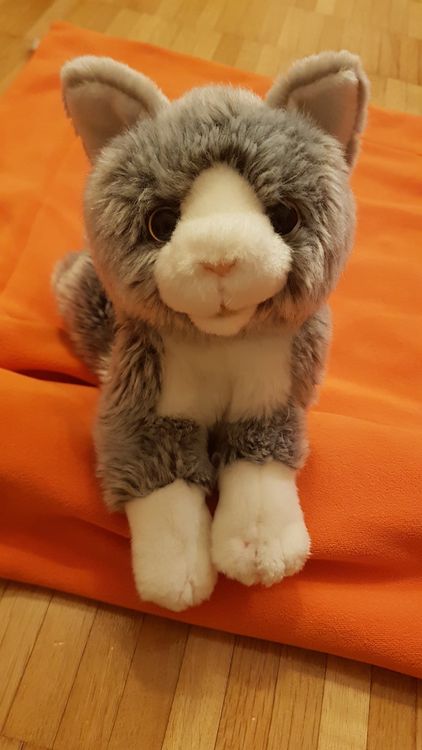 Handpuppe Katze grau weiss LIVING PUPPETS W181 Puppentheater (Gebraucht ...