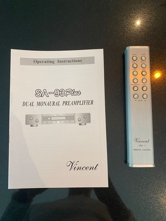 Vincent SA-93 Plus High End Preamplifier mit leichtem Defekt (Gebraucht ...