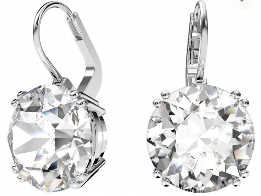 Swarovski Millenia DropOhrhänger Rundschliff,Weiß,Rhodiniert (Neu und ...