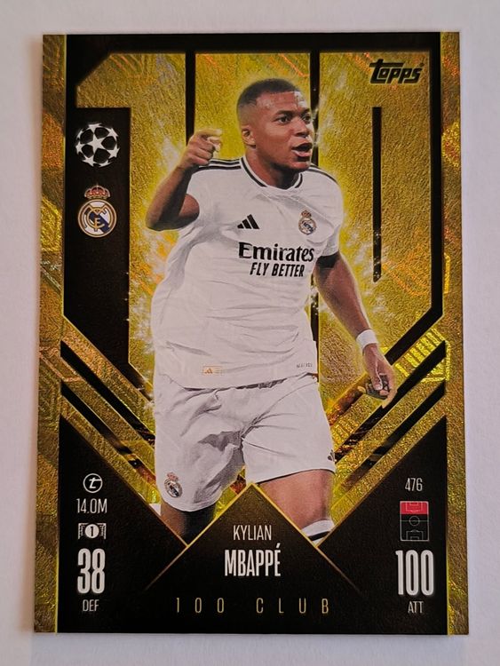 Match Attax 24/25 - 100 Club - Kylian Mbappé - 476 | Kaufen auf Ricardo