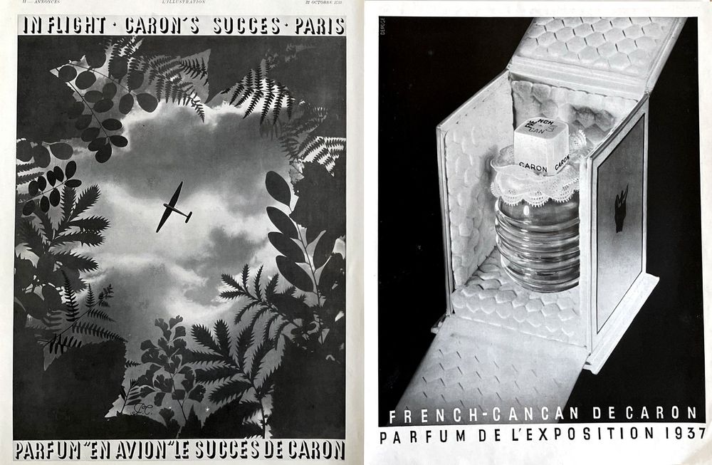 Caron Parfüm - 4 Alte Werbungen / Publicités 1933/39 (Gebraucht) in ...