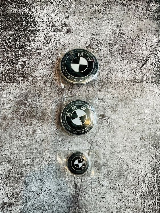 BMW Logo Emblem Motorhaube Heckklappen Lenkrad 82, 74, 45 mm (Neu und ...