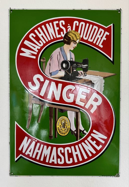Emailschild Singer La Vergne (USA) Schweizer Niederlassung (Gebraucht ...