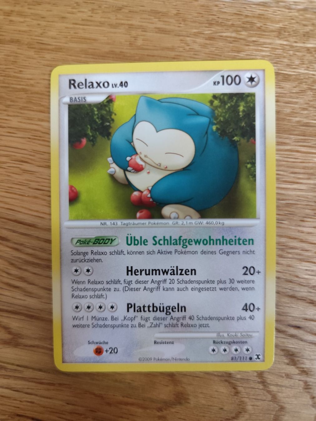 Pokemon Relaxo Snorlax Platinum Rising Rivals non holo (Gebraucht) in ...