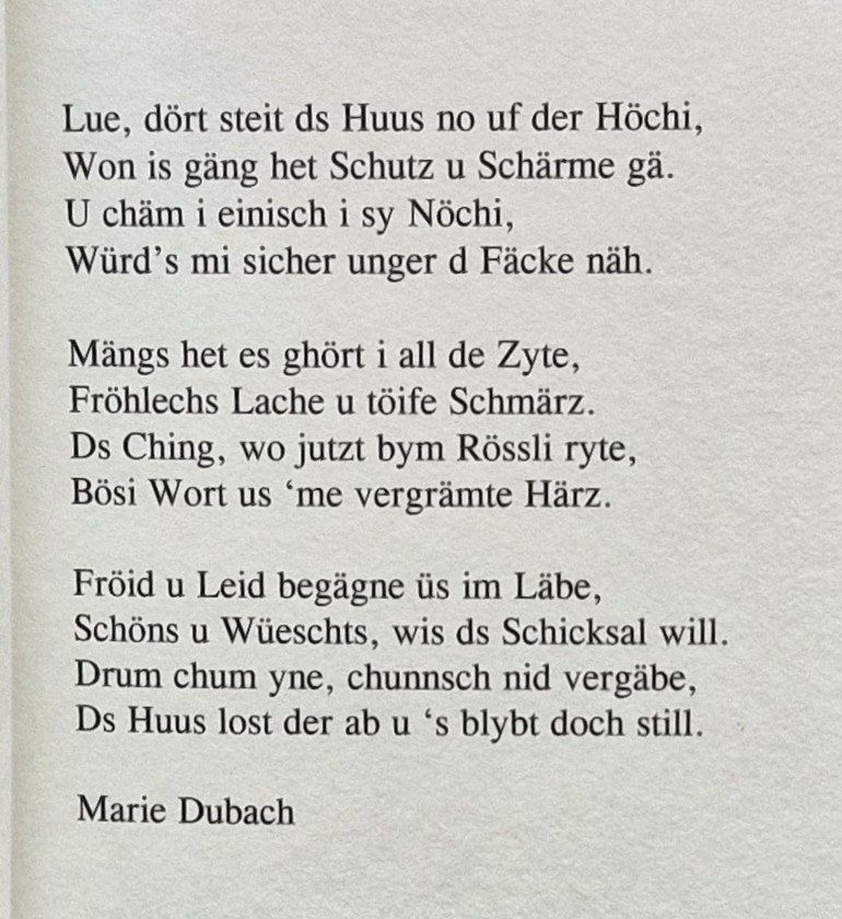 Marie Dubach: Uf em Spycherbänkli (bärndütschi Gschichte) (Gebraucht ...