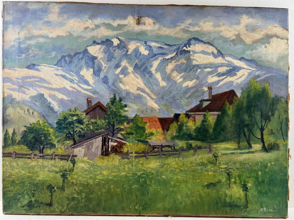 Landschaft Gemälde unleserlich Signiert (Gebraucht) in Neuhausen am Rheinfall für CHF 15 – nur ...