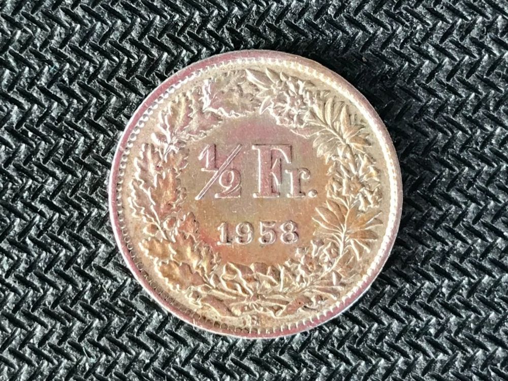Silbermünze 50 Rappen 1958 | Kaufen auf Ricardo