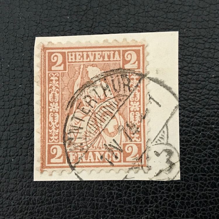 Sitzende Helvetia 1867-1878, Nr. 37a, gest., Briefausschnitt | Kaufen auf Ricardo