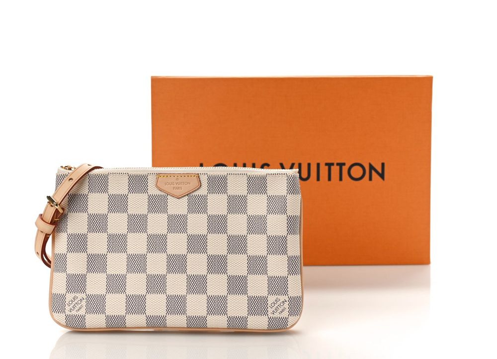 ️ Louis Vuitton Pochette Double Zip Damier Azur (Neu (gemäss Beschreibung)) in Steinhausen für ...